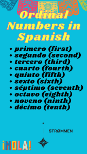 A Beginner's Guide to Ordinal Numbers in Spanish