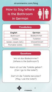 How to Say Where Is the Bathroom in German - Strømmen Language Classes