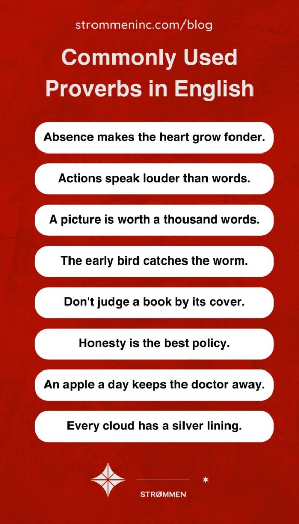 70 Commonly Used Proverbs in English You Need to Learn - Strømmen ...