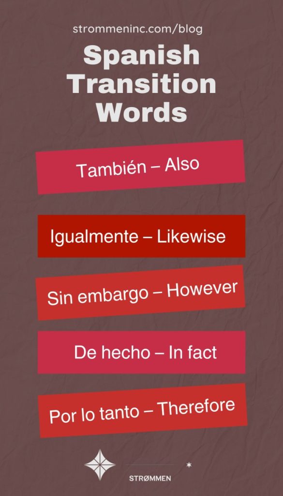 Mastering Spanish Transition Words: The Secret to Smooth and Natural ...